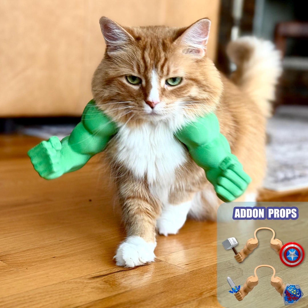 Funny Cat Muscle Arms - Pet Strong Arms Costume - 3D Printed - Etsy