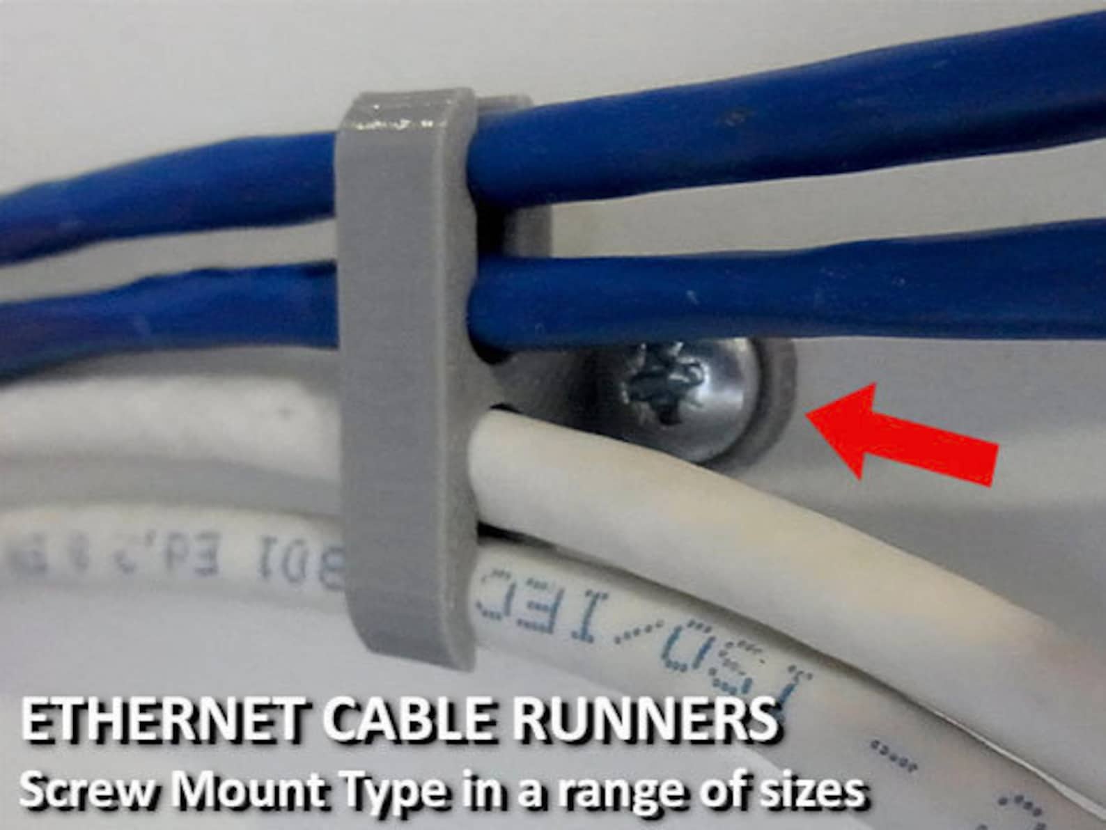 Ethernet Cable Runner / Network Cable Organizer / Cat5 Bundler / Cat6 ...
