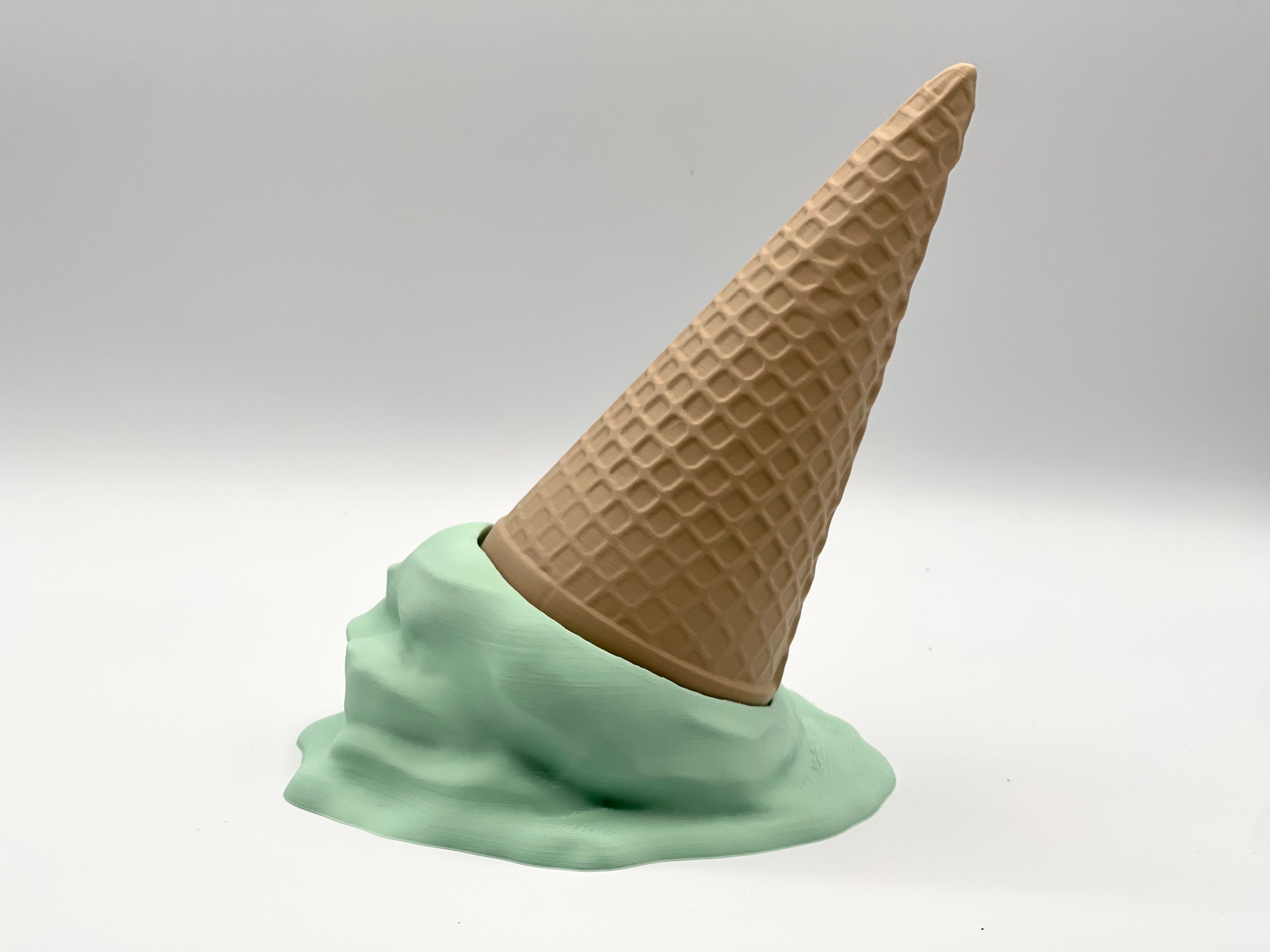 Giant Melting Ice Cream Cone Sculpture Custom Colors 3D - Etsy
