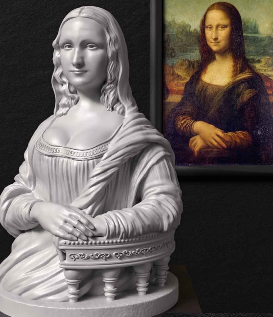 Mona Lisa Sculpture 612 Inches Height Options Custom - Etsy