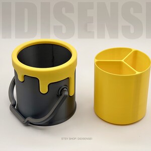 Paint Bucket Pencil Holder Cup Tool Organizer Toothbrush Holder Cup ...