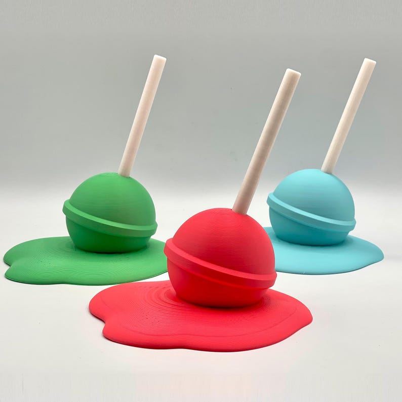 Giant Melting Lollipop Sculpture - Custom Colors - 3D Printed - Etsy