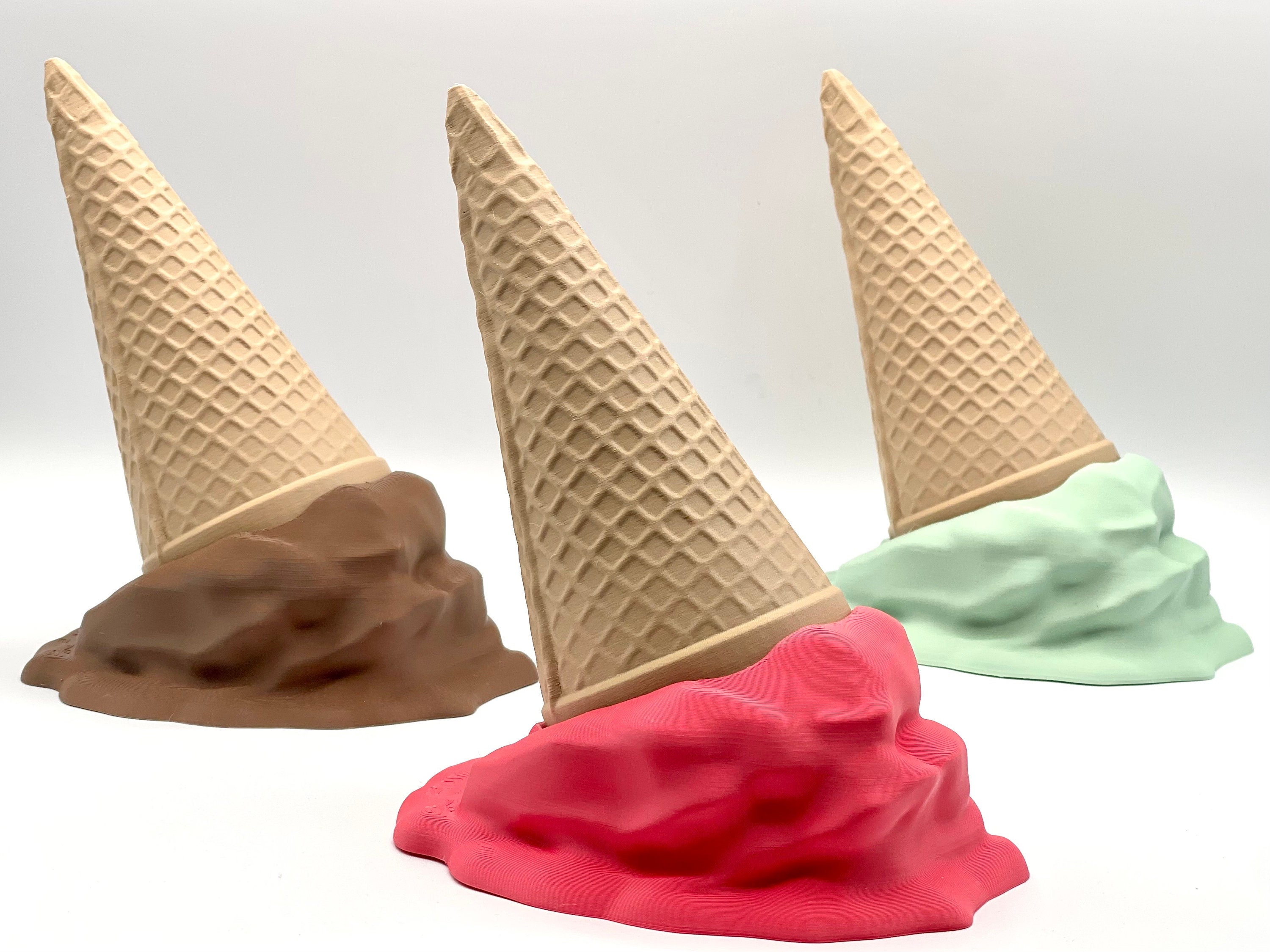 Giant Melting Ice Cream Cone Sculpture Custom Colors 3D - Etsy