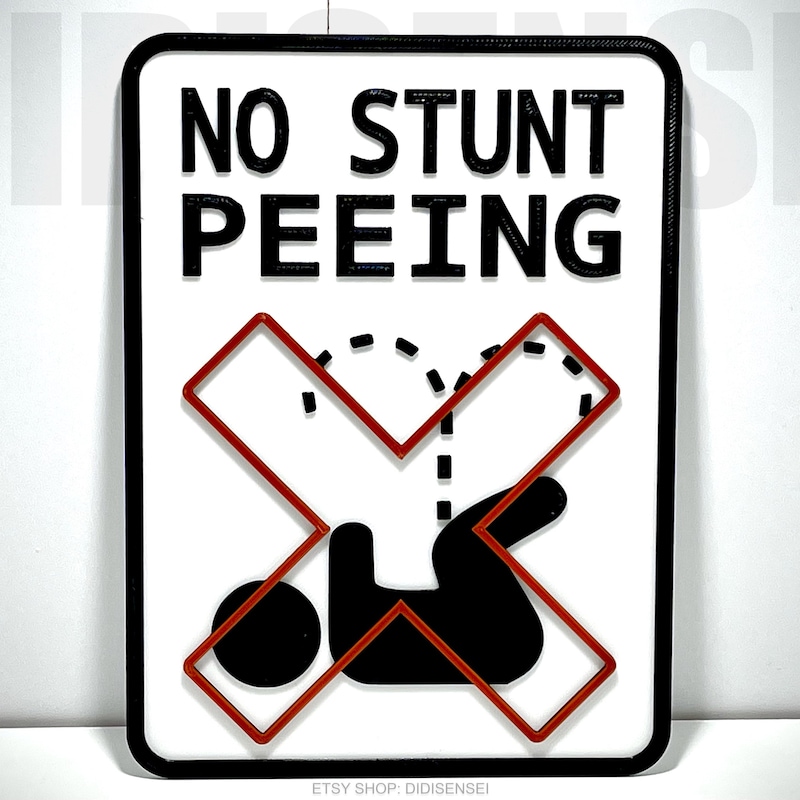 No Peeing Sign - Etsy