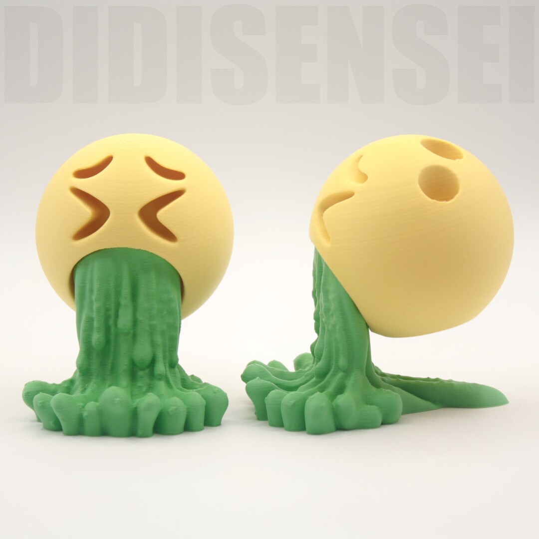 Puke Emoji Pencil Holder - Emoji Sculpture - 3D Printed - Etsy