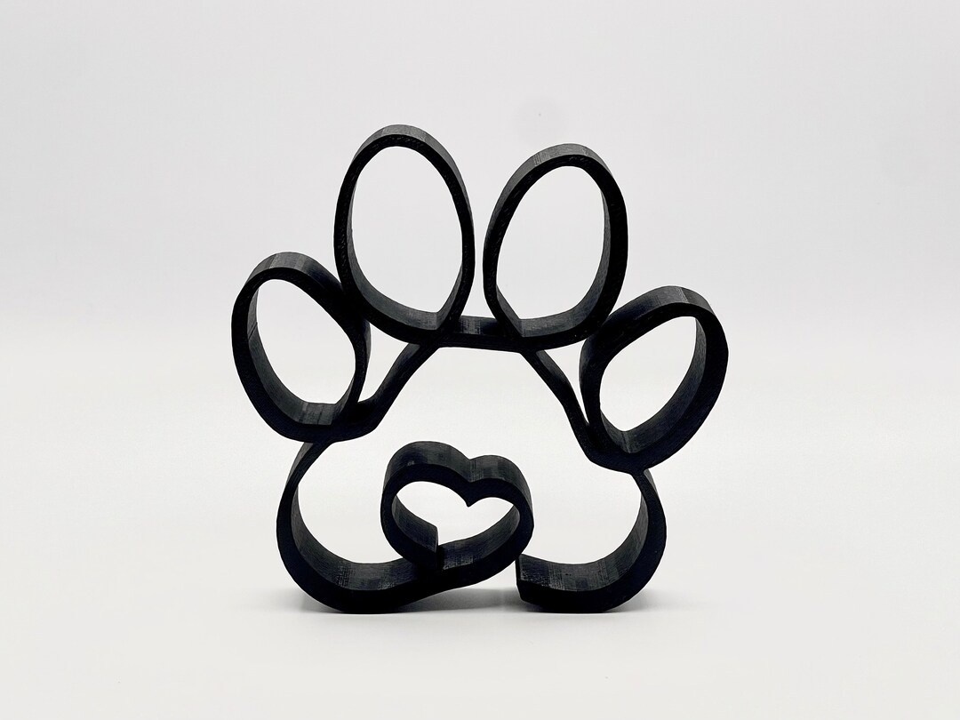 Minimalist Dog Paw Sculpture 610 Inches Height Options - Etsy