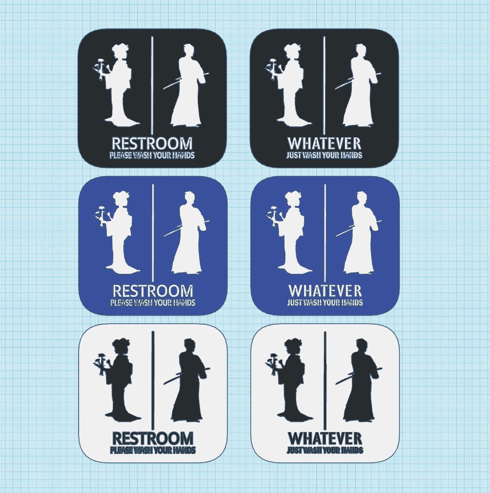 Japanese Geisha and Samurai Wash Your Hands Neutral - Etsy