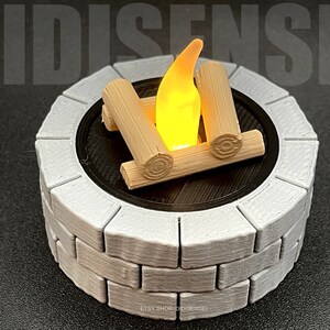 Mini Fire Pit Led Tealight Candle With Holder 3D Printed - Etsy