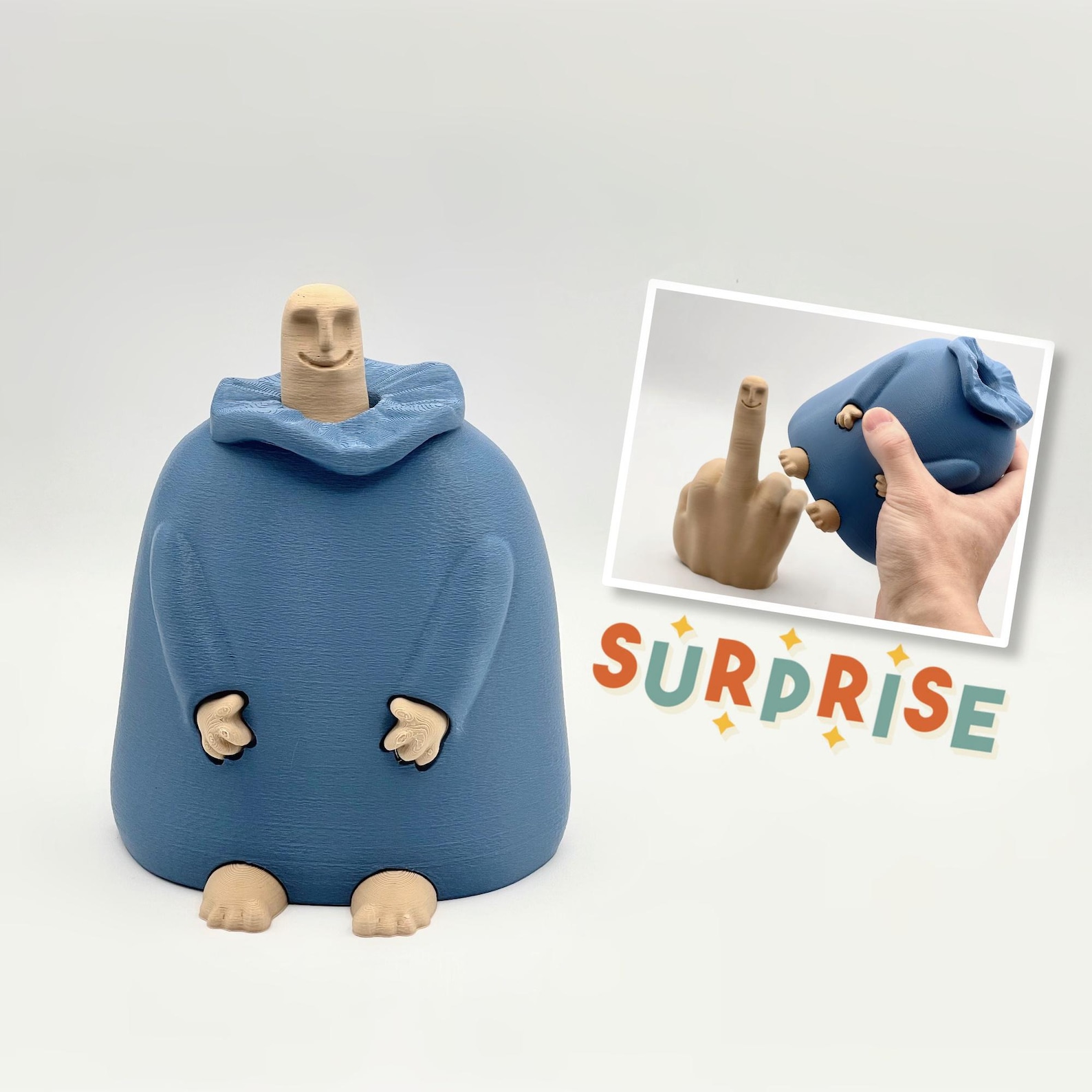 Mr Polite - Middle Finger Gesture Sculpture - Real Hand Size - Custom ...