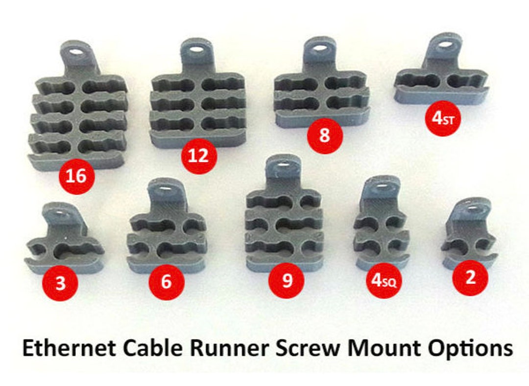 Ethernet Cable Runner / Network Cable Organizer / Cat5 Bundler / Cat6 ...
