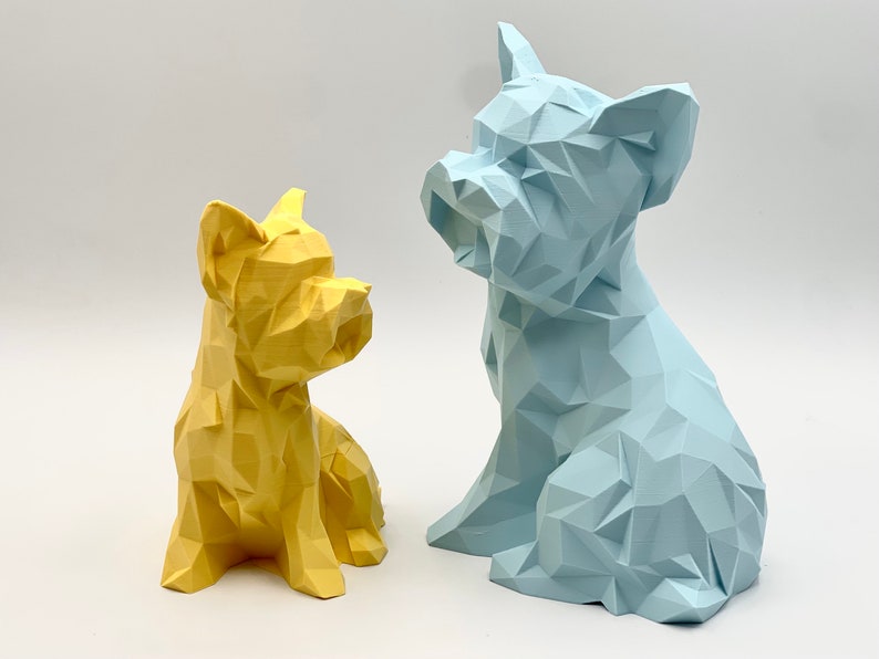 Yorkie Sculpture Low Poly Style Sitting Yorkshire Terrier - Etsy