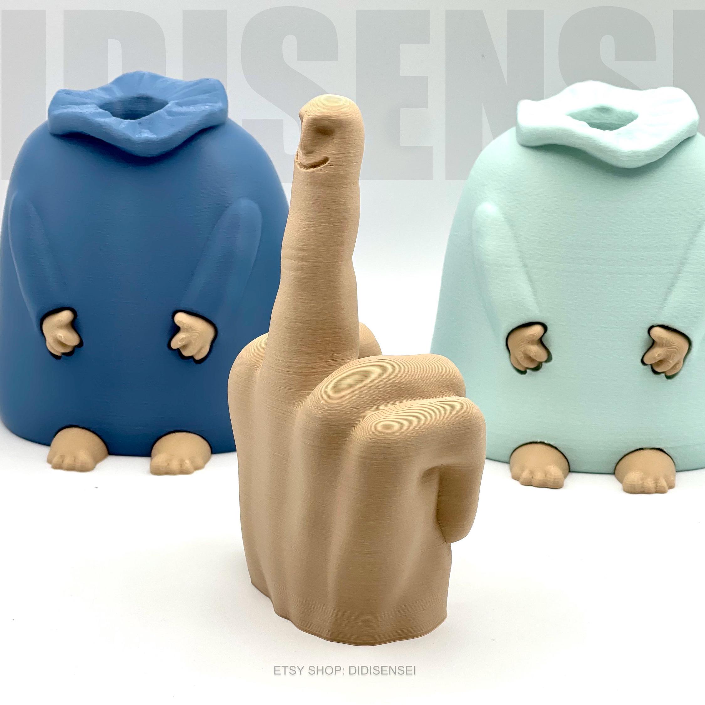 Mr Polite - Middle Finger Gesture Sculpture - Real Hand Size - Custom ...
