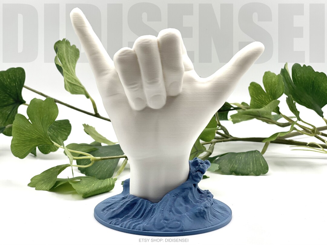 Shaka Hand Desk/shelf Decor Shaka Sign Real Hand Size Custom Colors ...