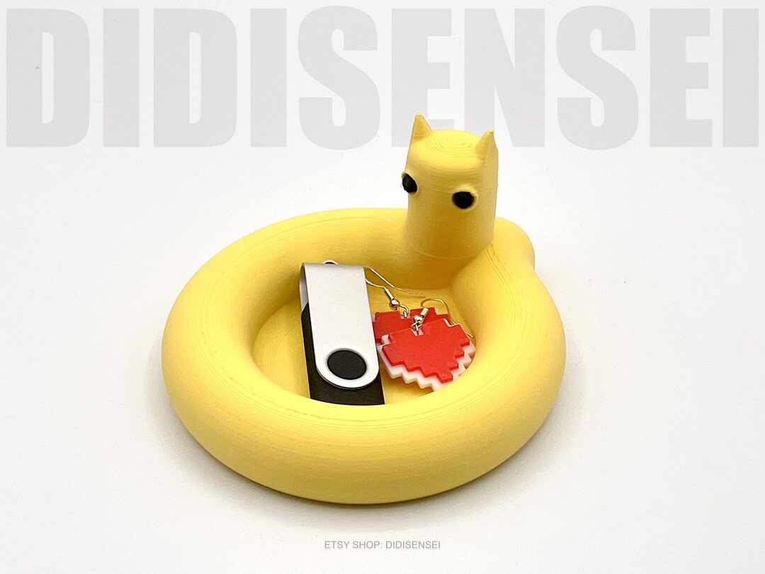 Cute Cat Snake Mini Tray Kawaii Snake Desk Organizer Candy Tray 3D ...