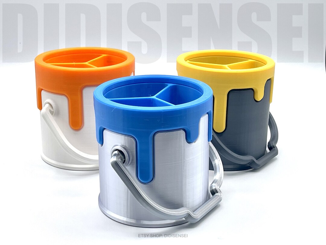 Paint Bucket Pencil Holder Cup Tool Organizer Toothbrush Holder Cup ...