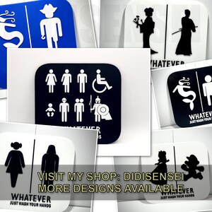 Princess and Mario Wash Your Hands Neutral Bathroom Sign Unisex ...