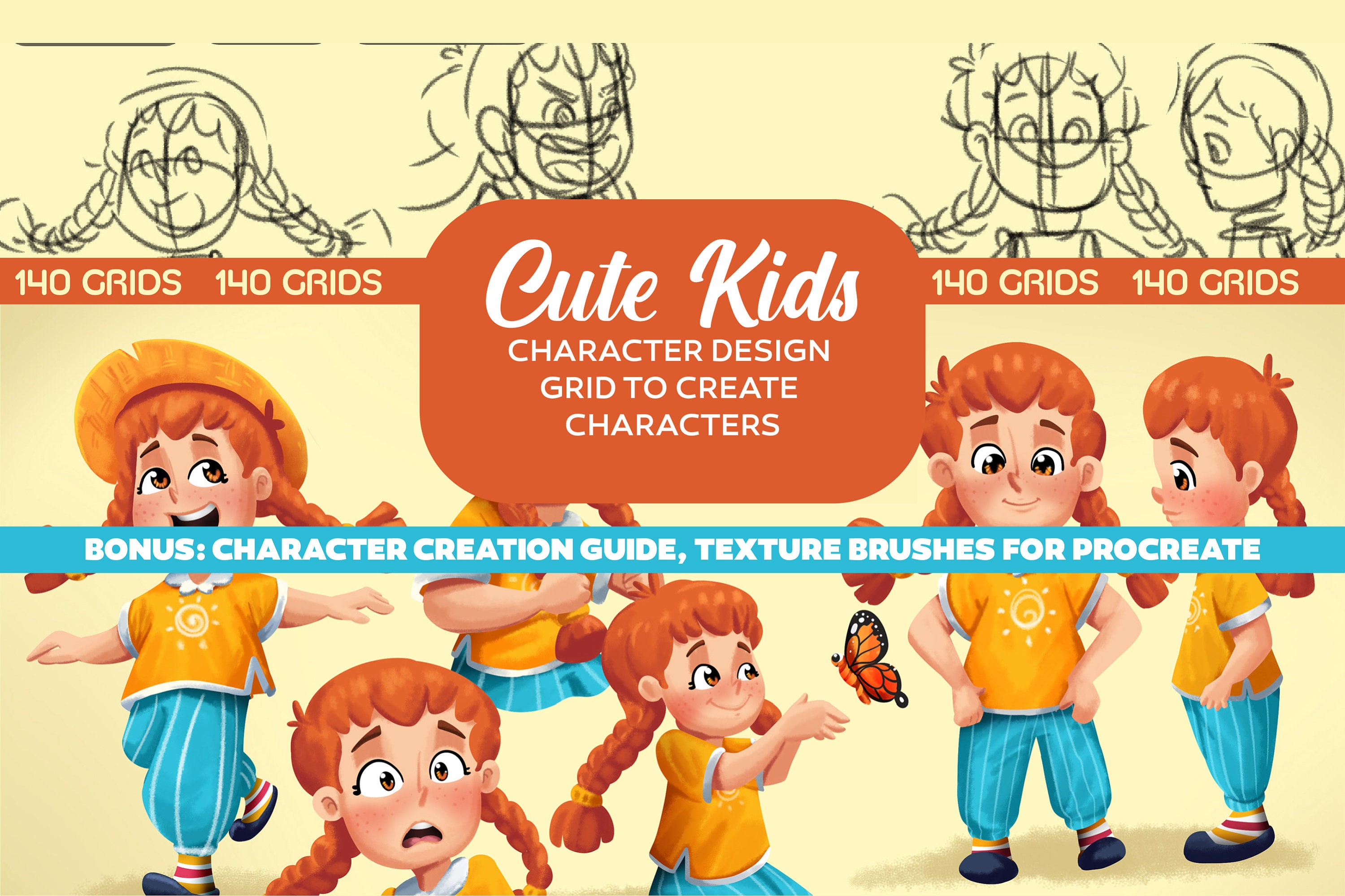 700 Procreate Character Builder Stamps & Brushes, Procreate Character ...