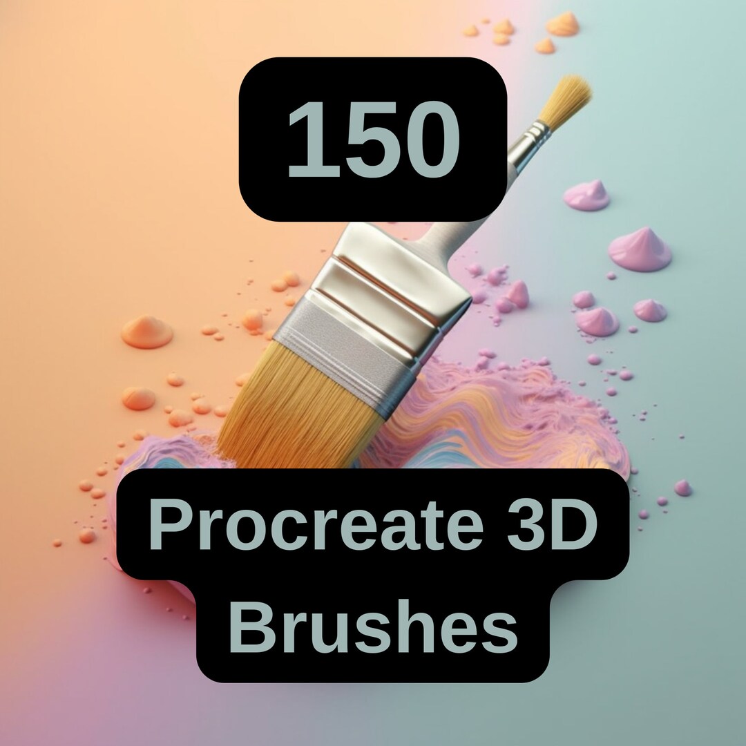 150 Procreate 3d Brushes, 3d Procreate Brushes, 3d Procreate Brush ...