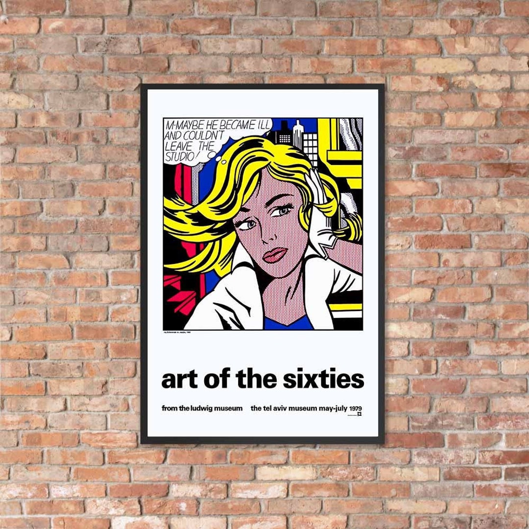 Vintage Roy Lichtenstein Art Gallery Poster From 1979 Tel Aviv Museum ...