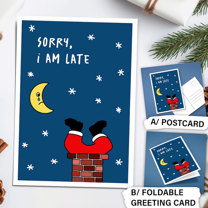Late Christmas Card - Etsy
