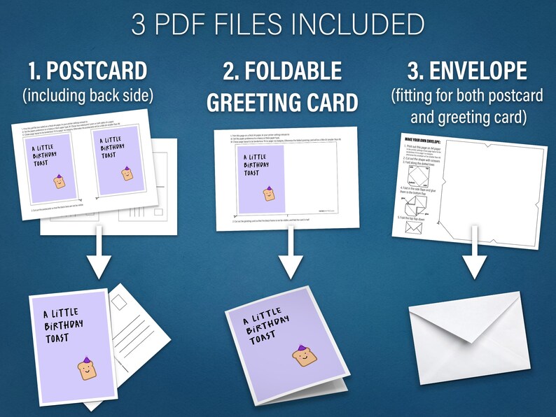 Printable Funny Birthday Card - Little Toast - Postcard & Foldable ...