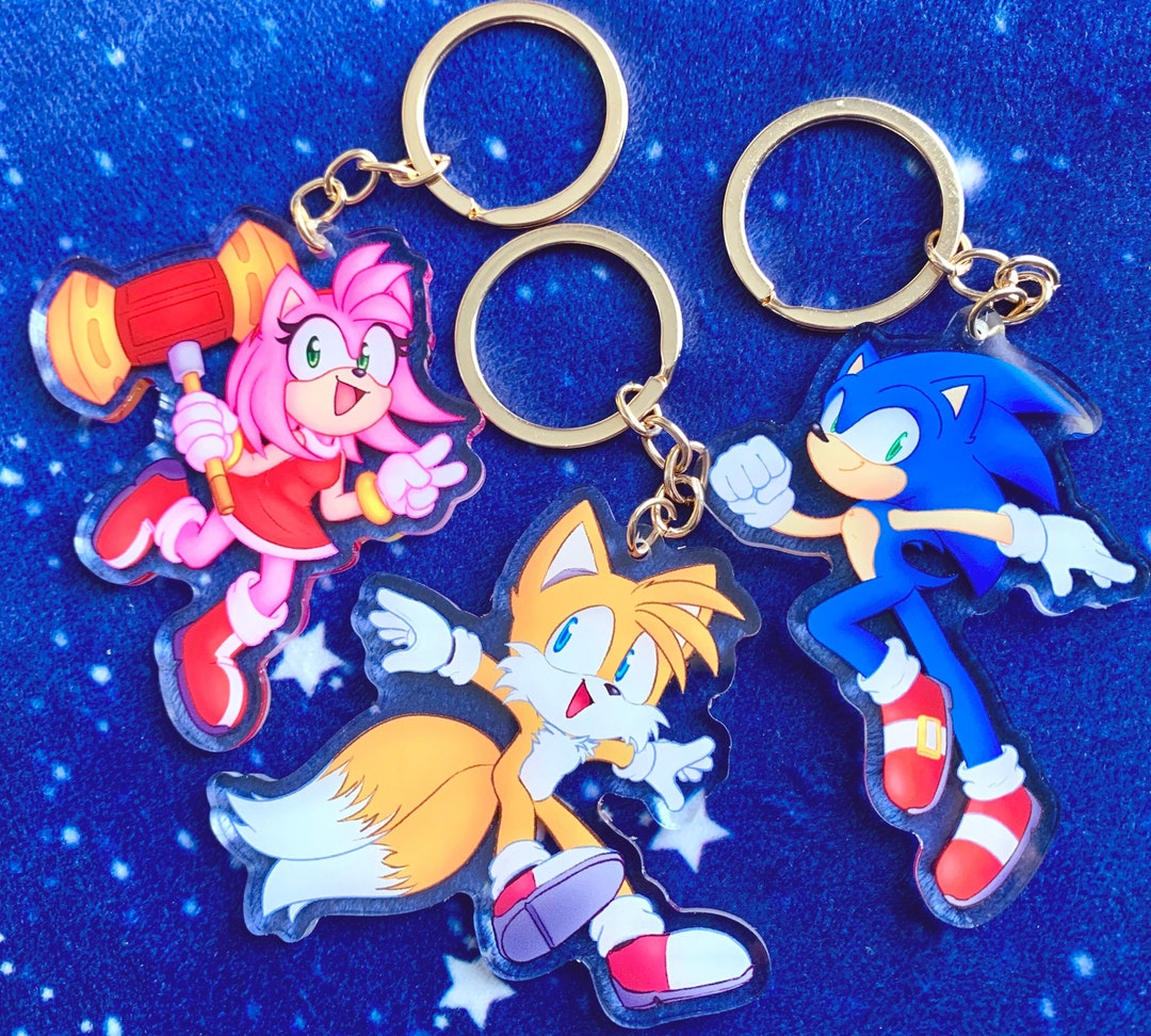 Sonic the Hedgehog Acrylic Keychains - Etsy