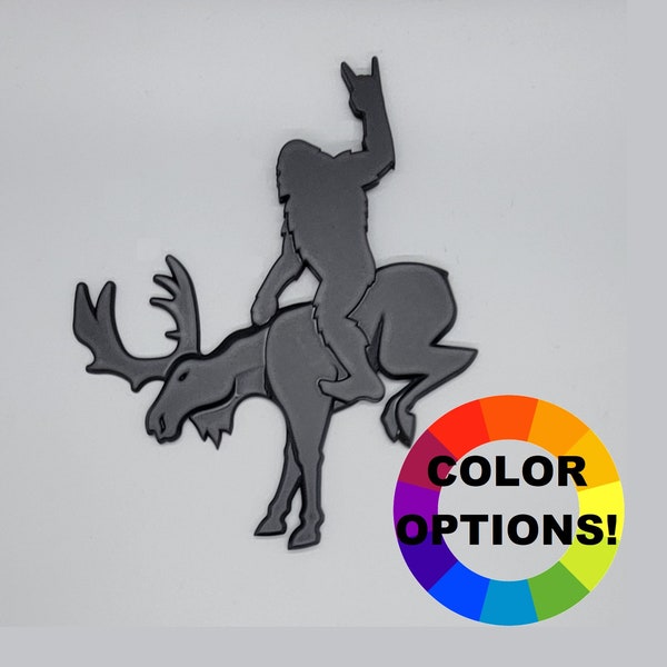 Sasquatch on a Moose - Etsy