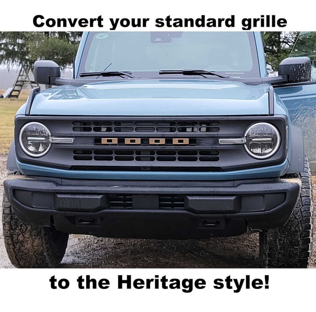 Custom Heritage Style Grille Letters for Bronco 2021+ | Personalized - Etsy