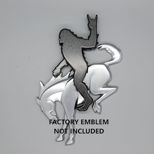 Add-a-squatch With ROCK-ON! Gesture - Sasquatch Riding Bronco - Etsy