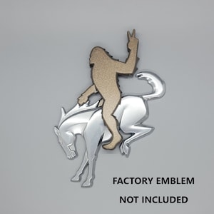 Add-a-squatch With PEACE SIGN - Sasquatch Riding Bronco - Etsy