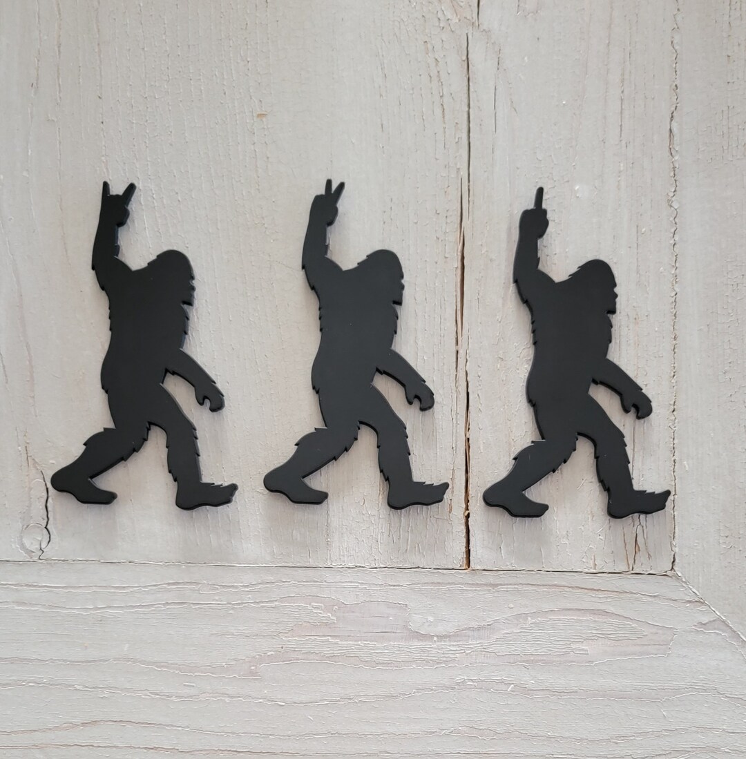 Sasquatch Giving Hand Gesture Emblem - Etsy