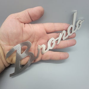 Custom Laser Cut Stainless Steel Cursive Emblems | Personalized ...