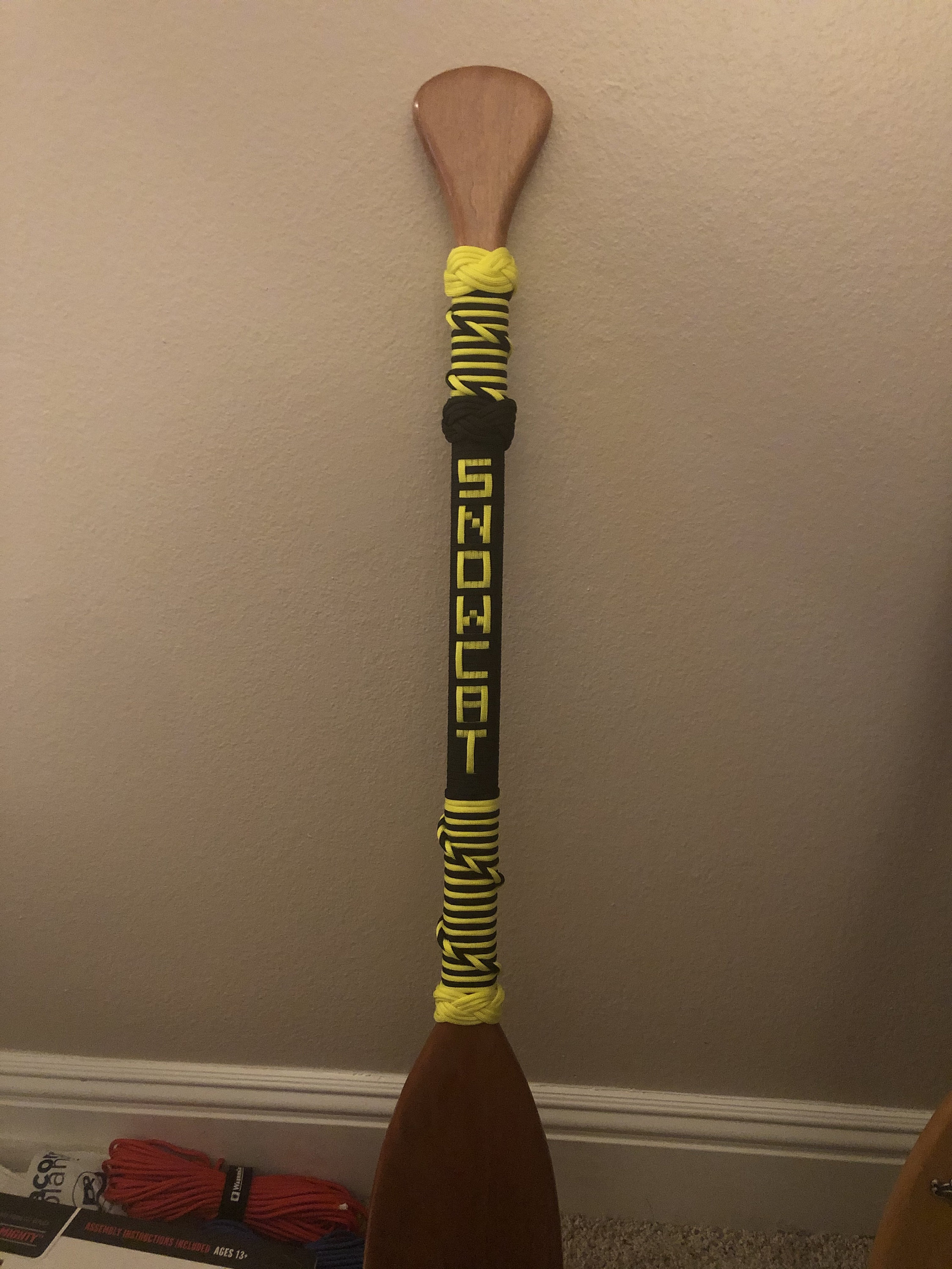 Custom Laser Engraved and Wrapped Paracord Paddle, Meticulously Wrapped ...
