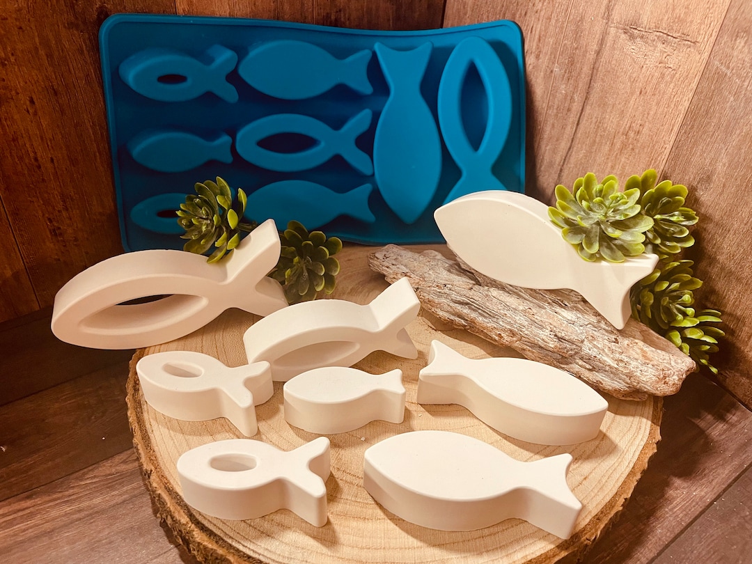 Silicone Mold Fish Baptism Confirmation Casting Molds Fish Table ...