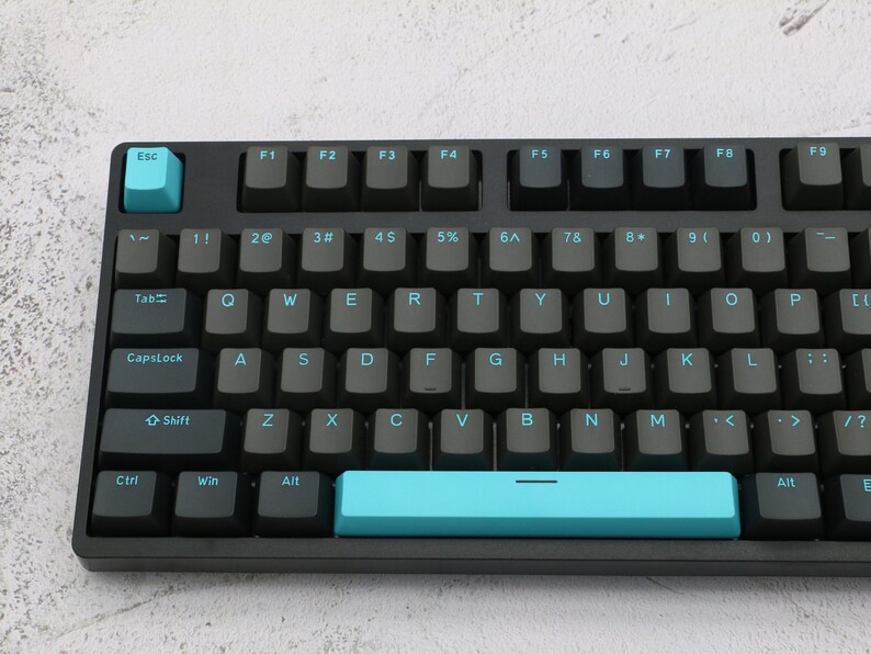 Obsidian Keycap Set OEM Profile Double Shot PBT Key Cap - Etsy