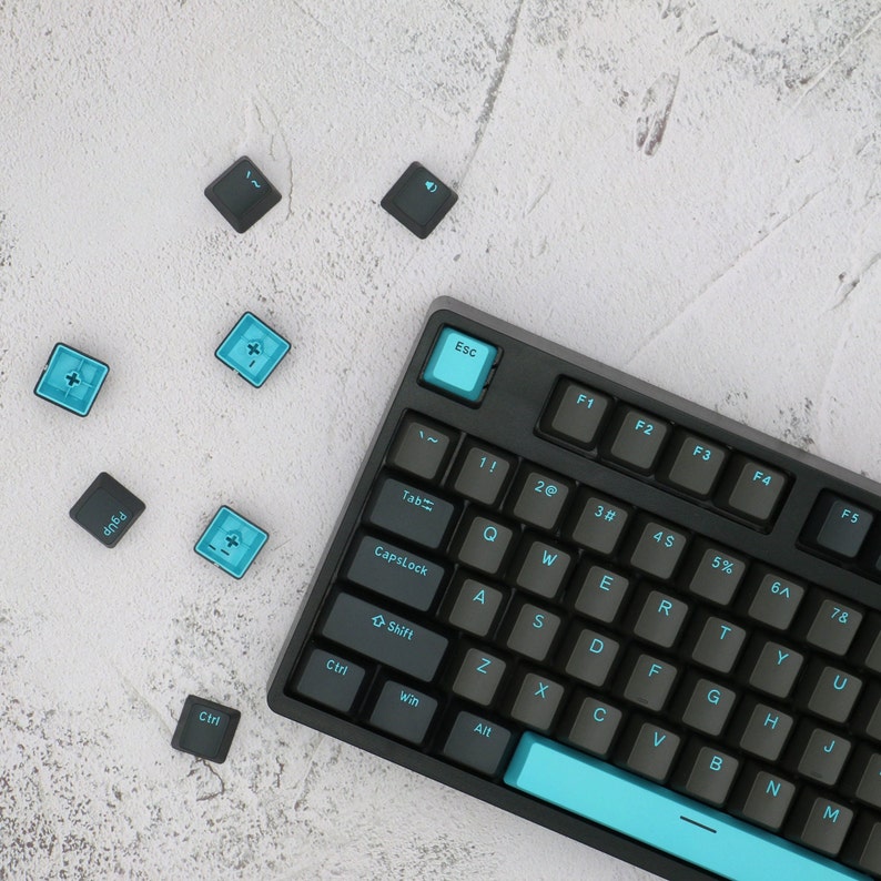 Obsidian Keycap Set OEM Profile Double Shot PBT Key Cap - Etsy