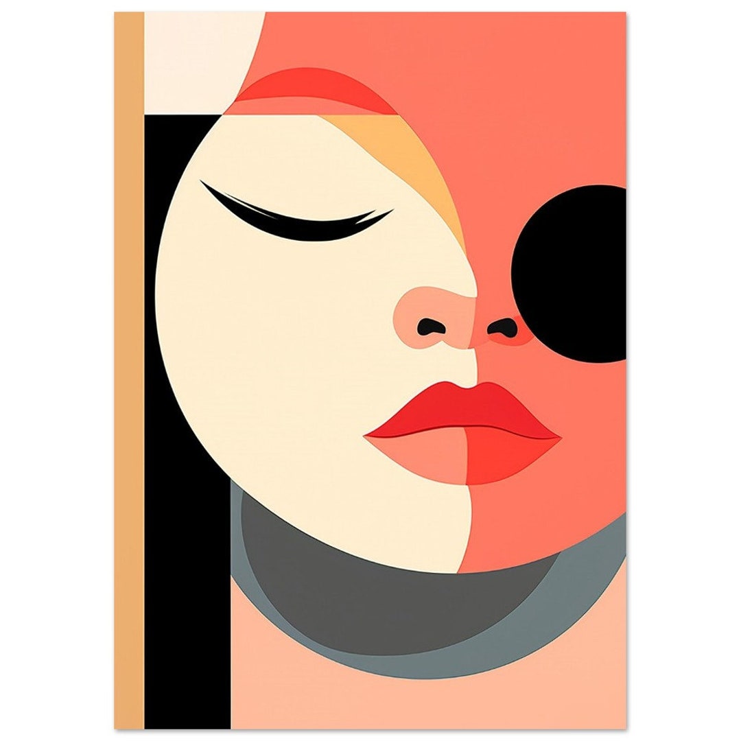 Poster Aesthetic Face Abstract Art Aesthetic Mural Art - Etsy