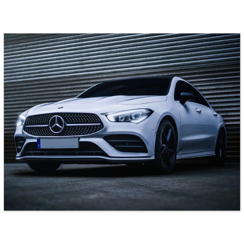 Car Poster CLS Mercedes White Sports Car Wall Art Print P383N - Etsy