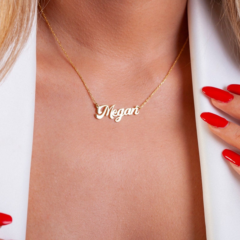 Cursive Necklace - Etsy