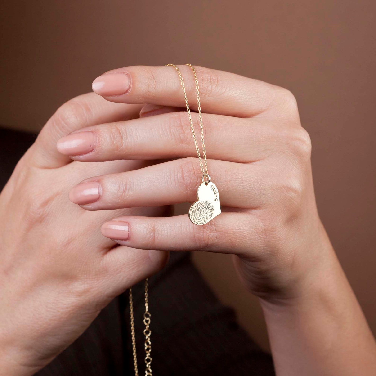 Actual Fingerprint Necklace Engraved Fingerprint Necklace - Etsy