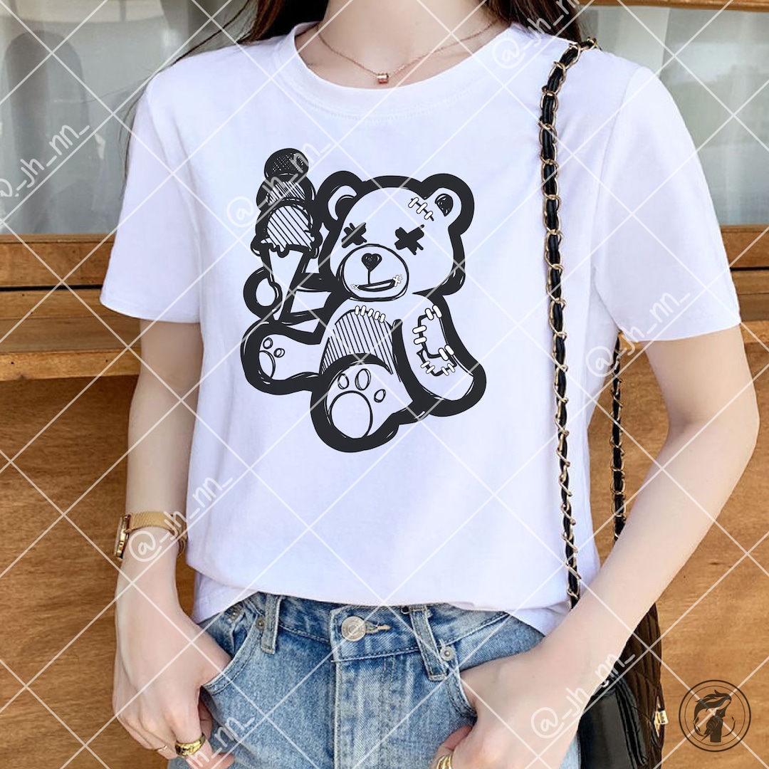 Teddy Bear Svg, Teddy Bear Ice Cream Graffiti PNG, Voodoo Teddy Bear ...