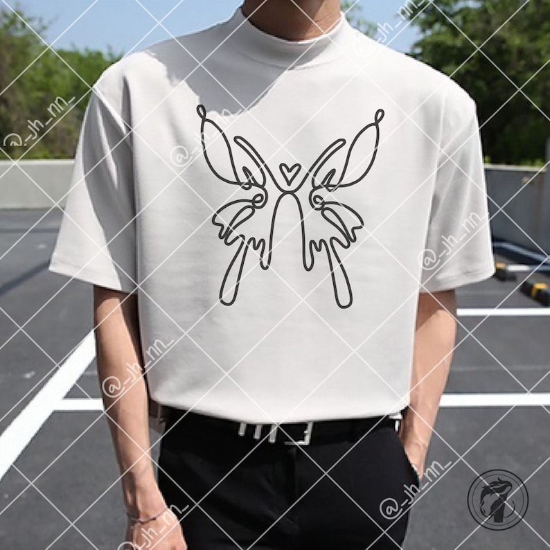 Butterfly Outline SVG: Princess Line Art, Car Decal (digital File) - Etsy