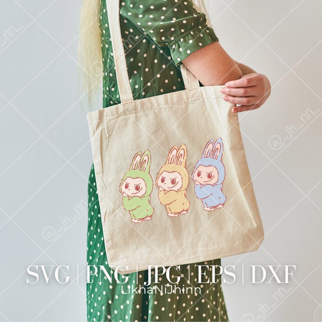 Pack of 6 Cute Labubu for Digital Download, Original Labubu Design in ...