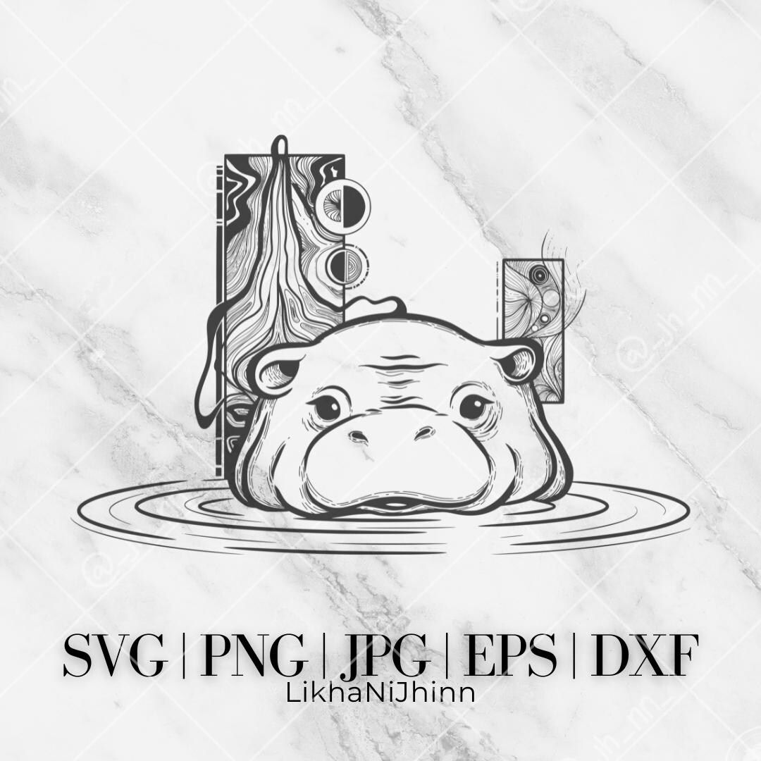 Baby Pygmy Hippo Svg, Moo Deng Png, Hippo Shirt, Cute Animal Svg, Cute ...