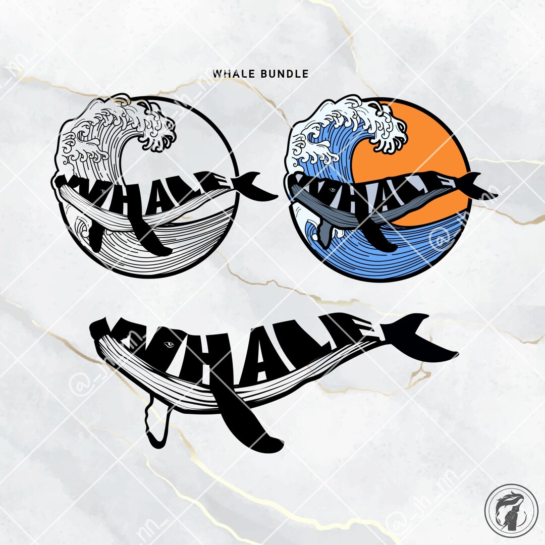 Whale Svg, Whale Bundle Png, Animal Word Art Png, Creative Animal Wall ...