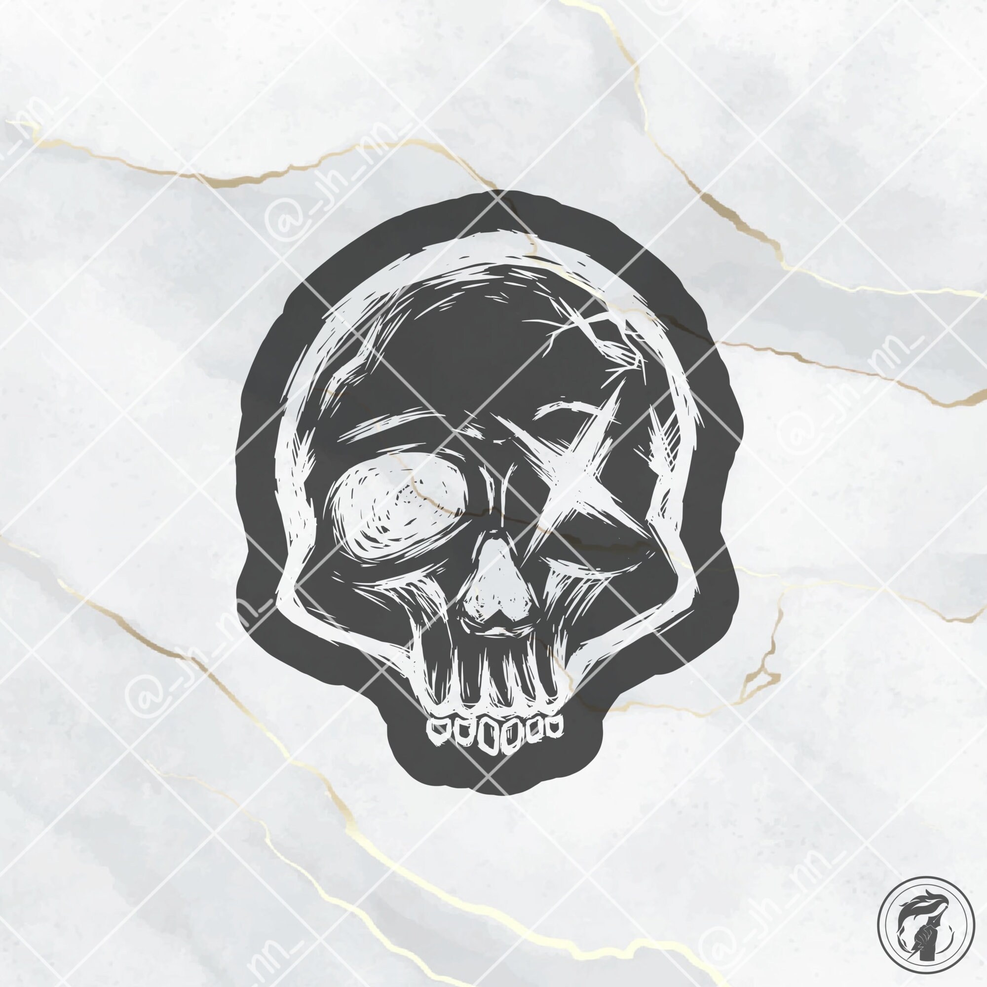 Skull Graffiti SVG, Edgy Inverse Skull Png for T-shirt and Hat, Skull ...