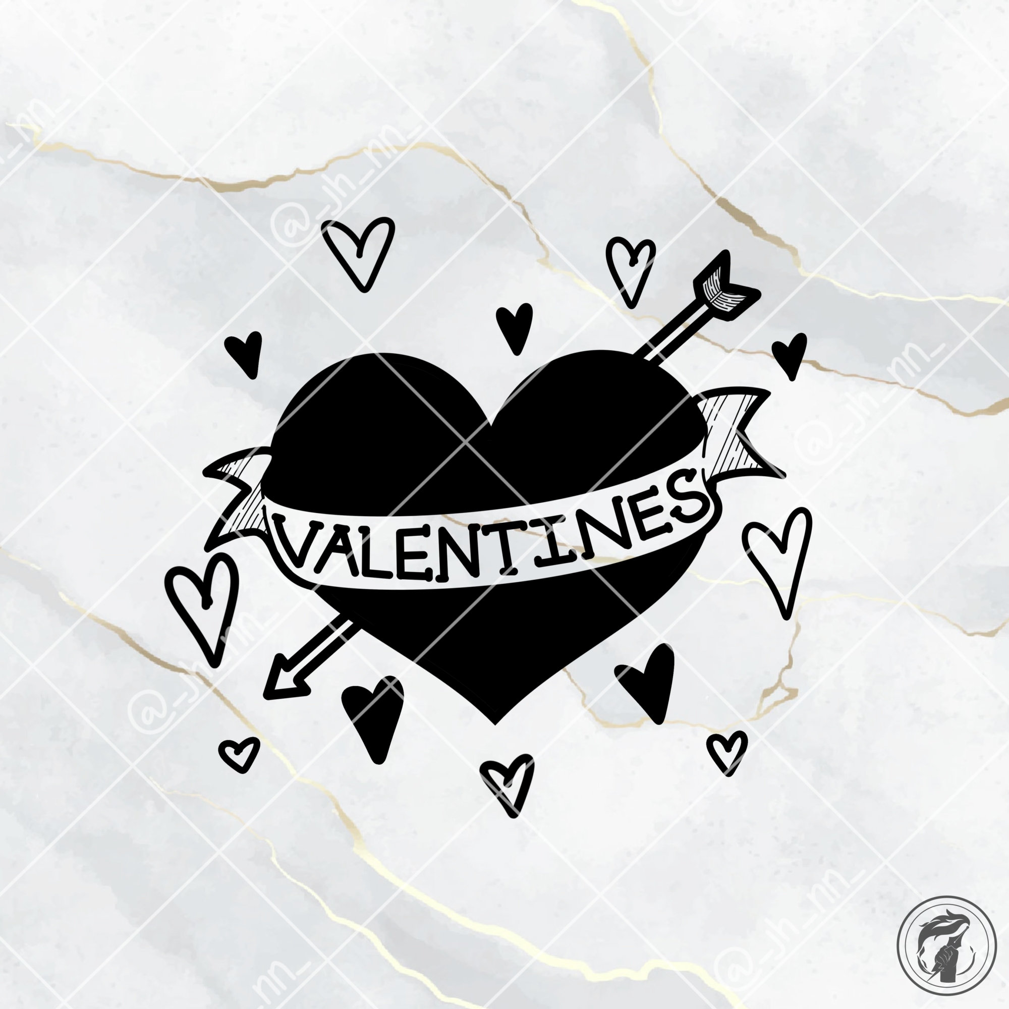 Valentines Heart SVG, Love Hearts SVG, Combined Hearts PNG, Valentines ...