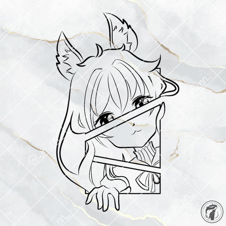 Anime Cat Girl Svg | Anime Manga | Anime Svg | Cute Cg | Anime Cricut ...