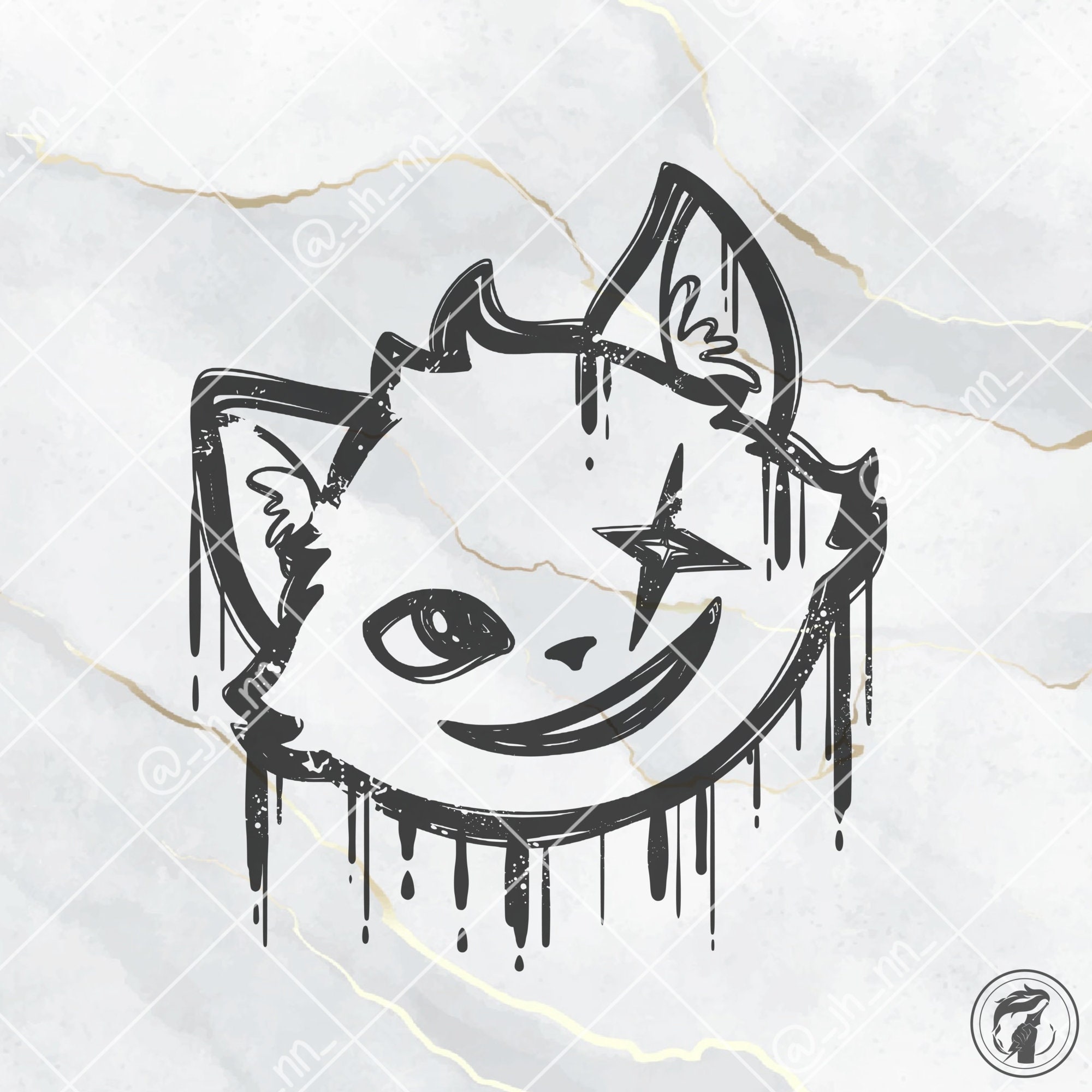 Cat Svg, Cat Graffiti Svg for Cricut, Cat Graffiti Digital Print for T ...