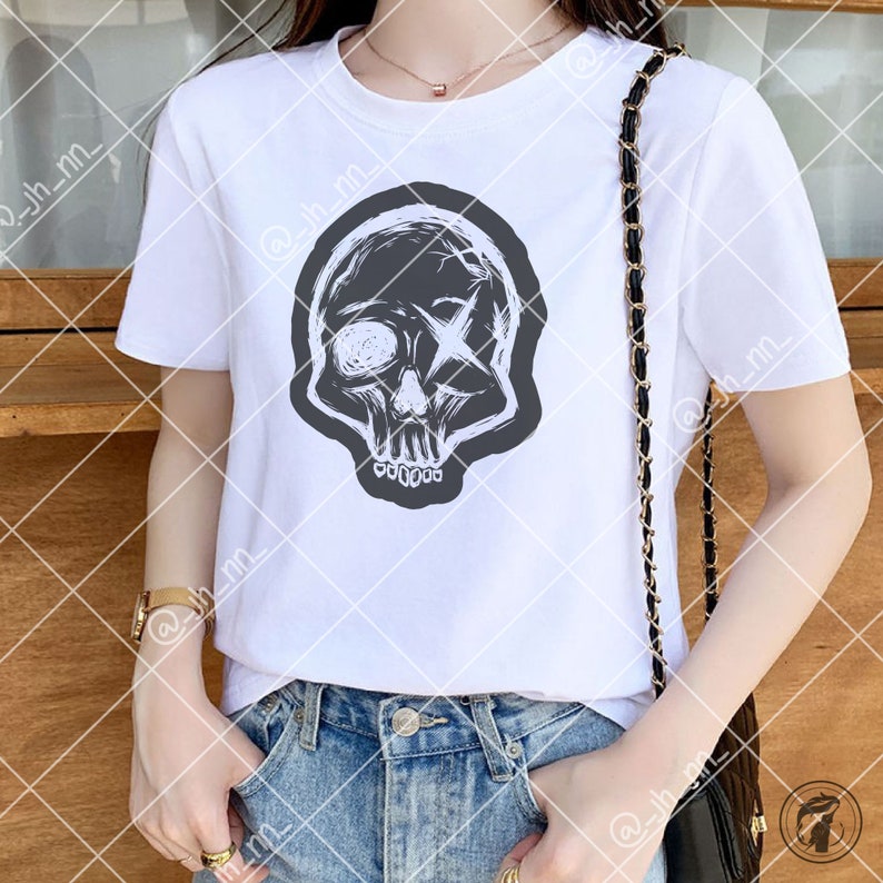 Skull Graffiti SVG, Edgy Inverse Skull Png for T-shirt and Hat, Skull ...